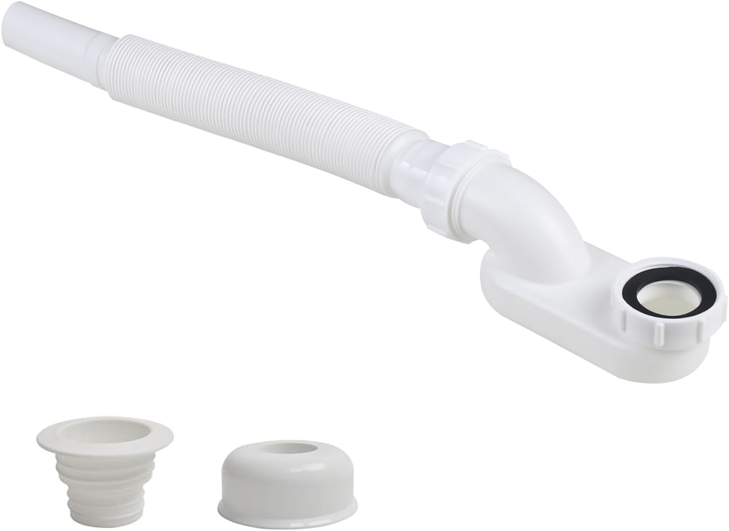 Low Profile 1 1/2 P Trap, Flexible Bathtub Shower Drain Pipe, Flat P ...