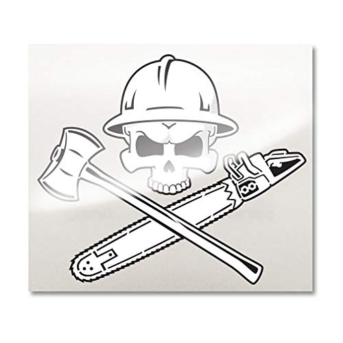 Amazon.com: Logging Skull Crossbones Logger Decal Sticker : Arts ...