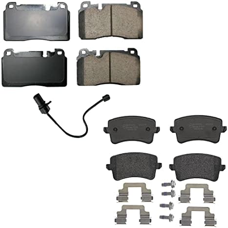 Amazon.com: Akebono Euro Front and Rear Ceramic Brake Pad Set Pads with ...