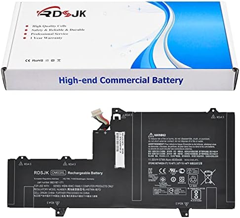 Amazon.com: OM03XL Battery for HP EliteBook X360 1030 G2 1GY31PA ...