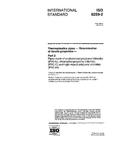 ISO 6259-2:1997, Thermoplastics pipes - Determination of tensile ...