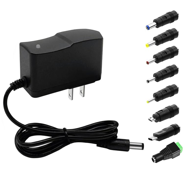 Amazon.com: 6V 2Amp Power Adapter 120-240V AC to DC 6Volt 2A 1.5A 1A 0.5A Power Supply Adapter ...