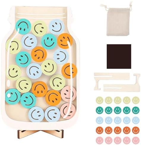 Amazon.com : Smiley Face Reward Jar Magnetic DIY Name 45 Tokens for ...