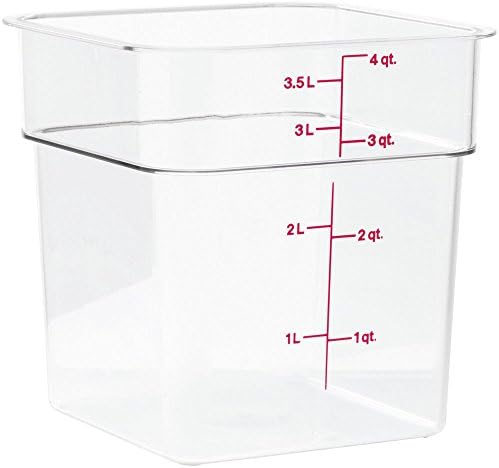 Cambro Camwear Polycarbonate Square Food Storage Container, 8 Quart ...