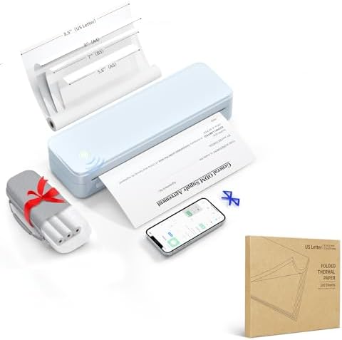 Amazon.com : Gloryang PD-A4 Portable Printer Kit Include Carry Case & 8 ...