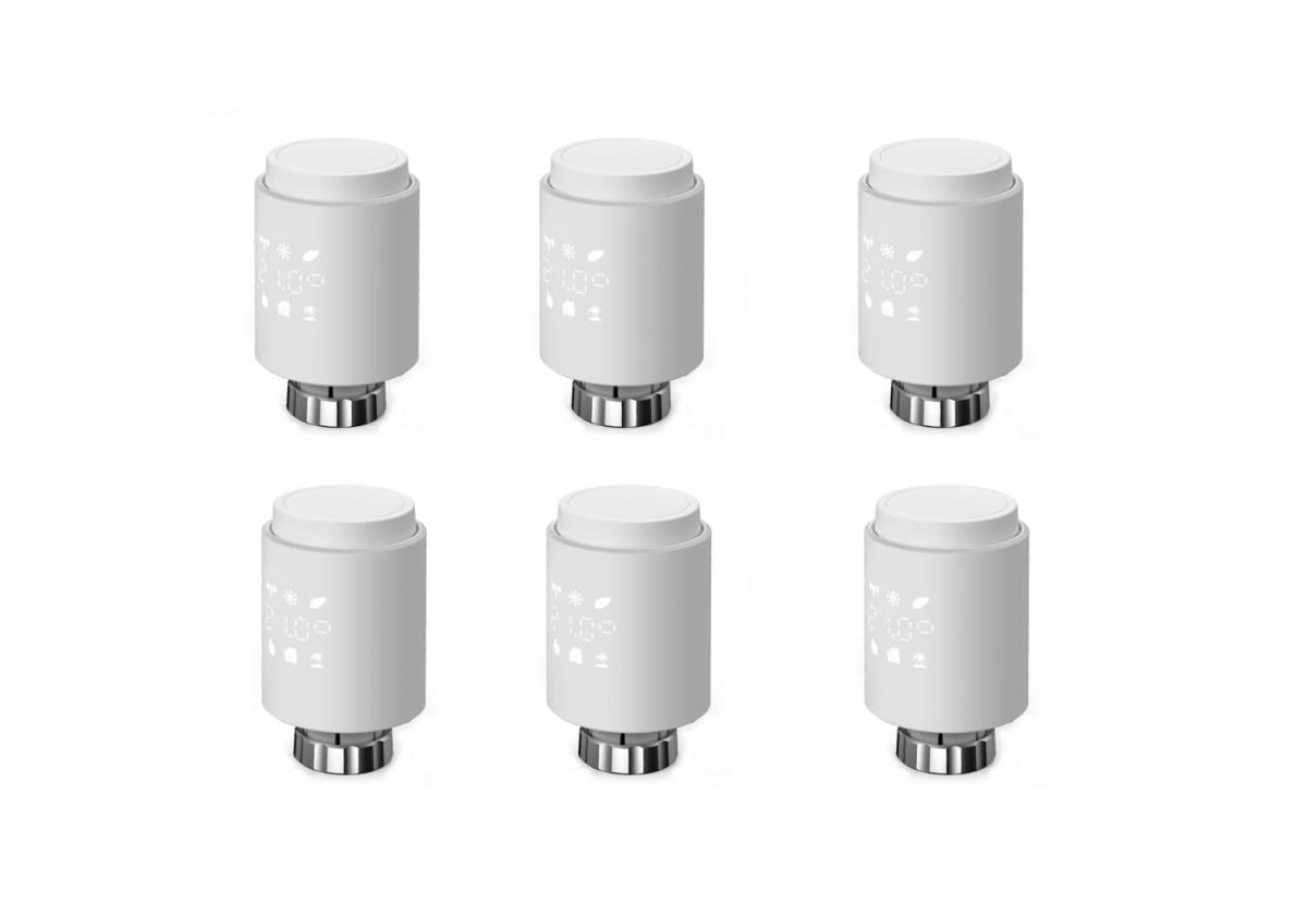 SPORTARC 6pcs Tuya Smart Radiator Valve, Intelligent Thermostat Valve ...