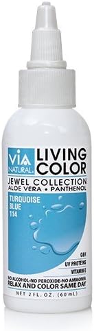 Amazon.com : Via Living Color Hair Collection Color - #114 Turquoise ...