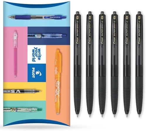 Pilot Super Grip G Retractable Ballpoint Pen - Black Ink - 1.0mm Medium ...