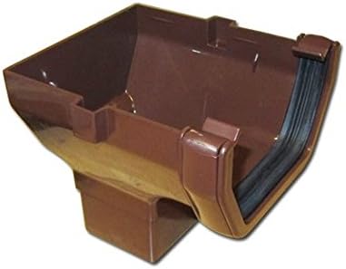 Brown Square Guttering and Downpipe - Gutter and Pipe Fittings - Stop ...