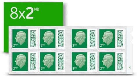 2nd Class Stamps (8 Pack) | Self Adhesive | QR Barcoded for ...