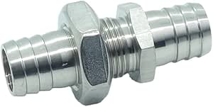 CDQBWKJGFJ 1 Piece 5/8" Barb x 5/8" Hose Barb Thru-Bulk Bulkhead ...