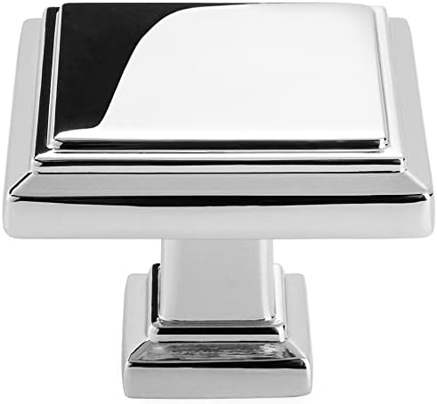 Cosmas 10 Pack 5232CH Polished Chrome Contemporary Square Cabinet Knob - Amazon.com