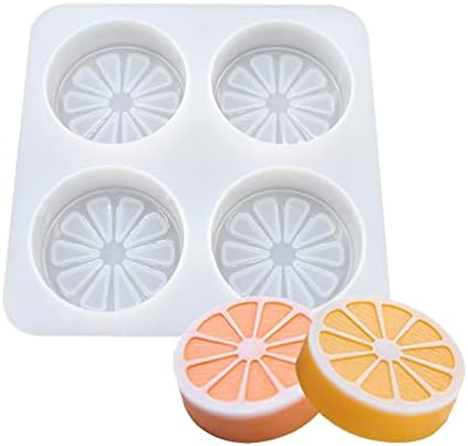 Amazon.com: 4 Cavity Lemon Slice Silicone Molds Orange Slice Silicone ...