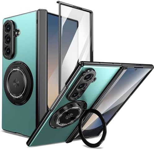 XIMAND for Samsung Galaxy Z Fold 7 Case with Magnetic Ring Holder, 360 ...