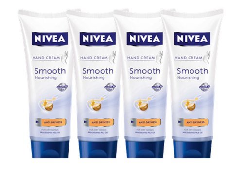 Amazon.com : Nivea Smooth Nourishing Hand Cream 100ml X 4pcs - Contains ...