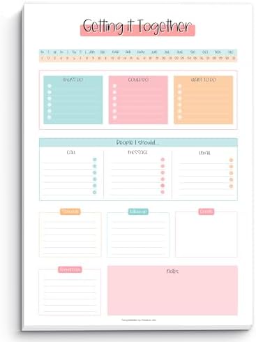 Brain Dump Notepad, to Do List Desk Pad, Productivity Planner, ADHD ...