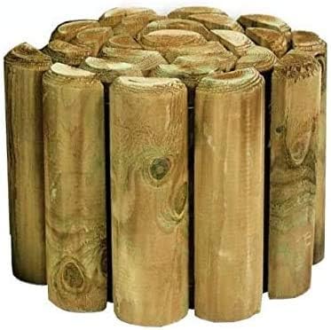 Kingfisher LOG2 23 cm/9-Inch Log Roll Garden Edging - Grey : Amazon.co ...