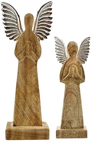 Amazon.com: Guardian Angels Figurines: Set of 2 Angel Decorations for ...