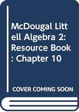 Buy McDougal Littell Algebra 2: Resource Book: Chapter 10 Book Online ...