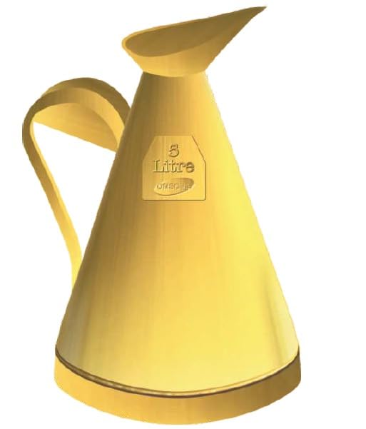 Buy Omsons Glassware | Brass Petroleum Measuring Jar | for Petrol Pump ...