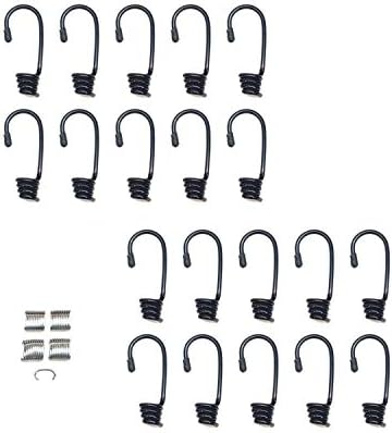 Ferraycle 20 Pieces 1/4 Inch Plastic Coated Bungee Cord Hooks Spiral ...