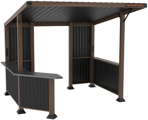 Amazon.com: BLACKSTONE 6000 10’ x 10’ Bar and Grill Pavilion with Open ...
