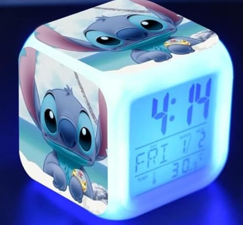 Wonlonda Stitch Alram Clock Lilo and Stitch Digital Alarm Clock Bedside ...