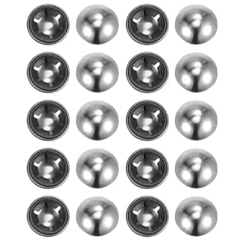 uxcell 20PCS 65Mn Steel Push on Push Nut Caps 0.39 Inch Axle Push Nut ...