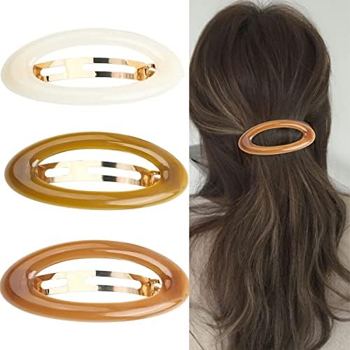 Amazon.com : 3 PCS Acetate Hair Barrette,Large Vintage Hair Barrette ...