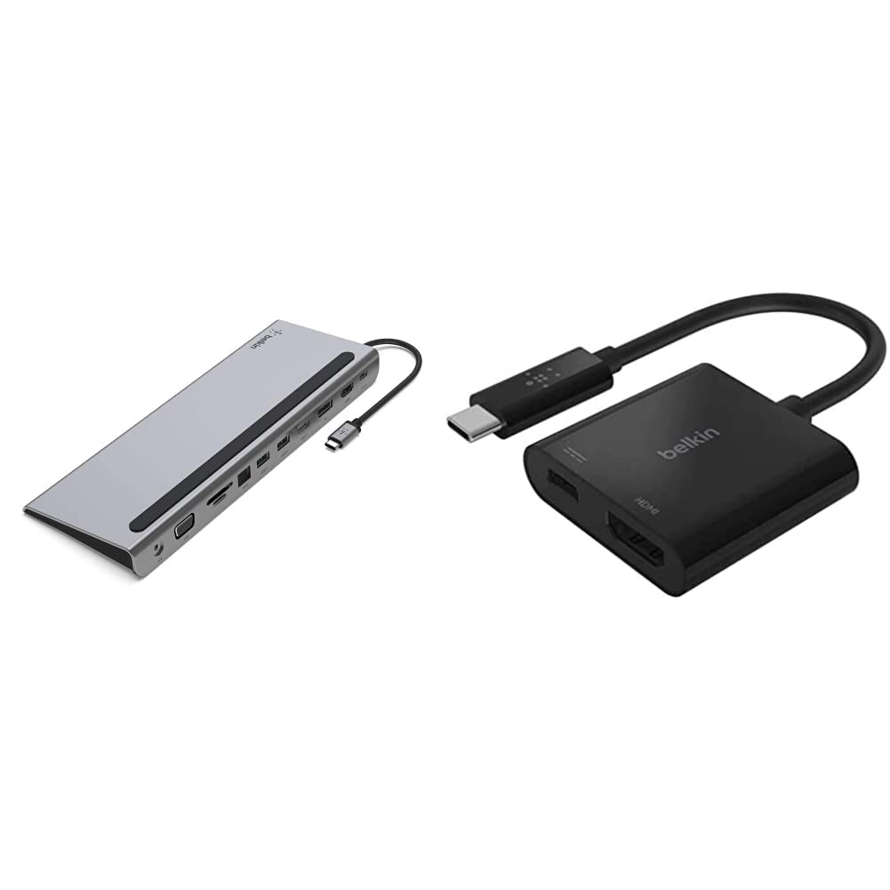 Belkin USB C Hub, 11-in-1 MultiPort Adapter Dock with 4K HDMI & USB-C ...