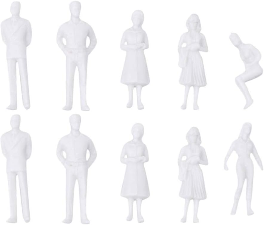Amazon.com: NATUMER 30Pcs Unpainted Tiny People Figures 1:25 Scale ...