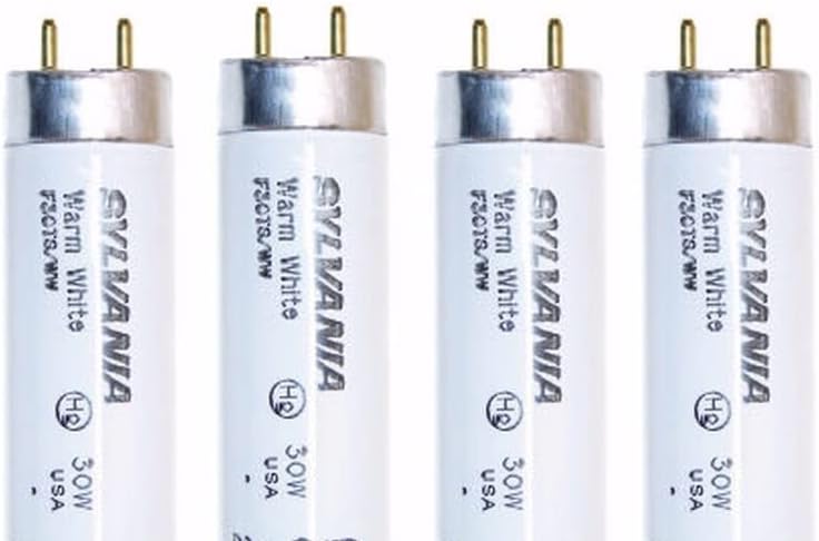 SYLVANIA (4 Tubes) 23701 - F30T8/WW Straight T8 Fluorescent Tube Light ...