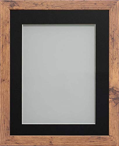Frame Company Allington Rustic Photo Frame with Black Mount, A3 for A4 ...
