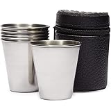 Travel Shot Glasses with Leather Case | The Green Head