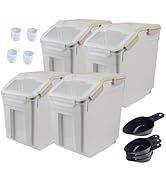 Amazon.com: 50 lb Flour Storage Container, 2 Pack Rice Storage ...