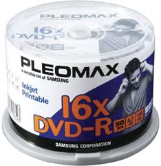 Amazon.com: Samsung Pleomax 16X DVD -R White Thermal Printable 50 Disc ...