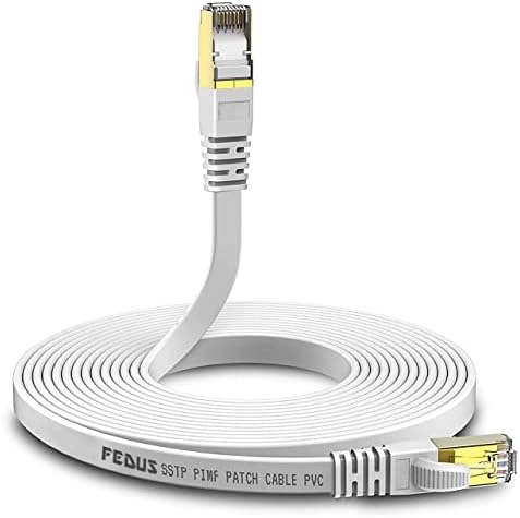 FEDUS 50 Meter Cat6 Ethernet Cable High Speed 550MHZ / 10 Gigabit Speed ...