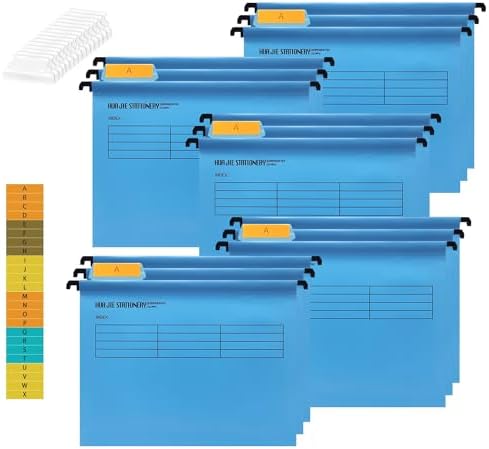 XHDA A4 Suspension Files, 25PCS Filing Cabinet Suspension Files with ...
