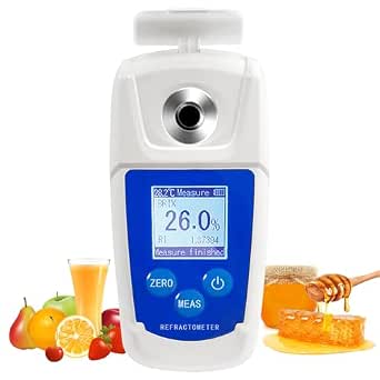High Range 0-93% Brix Tester Digital Brix Refractometer with ATC for ...
