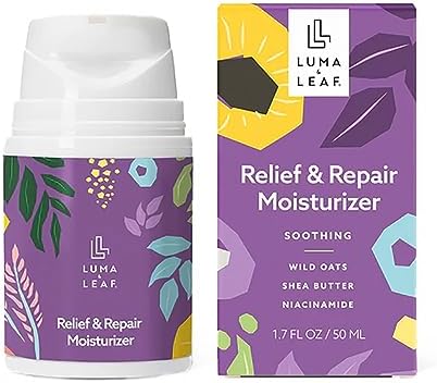 Amazon.com: LUMA & LEAF 1.7 FL Oz Facial Moisturizer - Relief & Repair ...