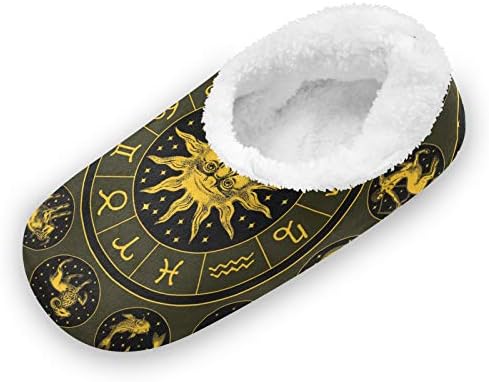 Qmxo Galaxy Zodiac Wheel Slippers for Women and Men, Womens Coral ...