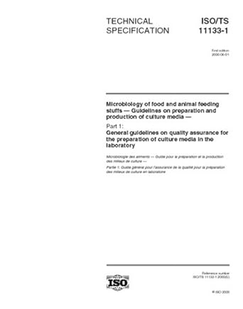 Amazon.com: ISO/TS 11133-1:2000, Microbiology of food and animal feeding stuffs: Guidelines on ...