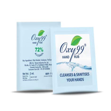 oxy99 handrub sachet 2ml (400 sachets pack) small and handy | hand ...