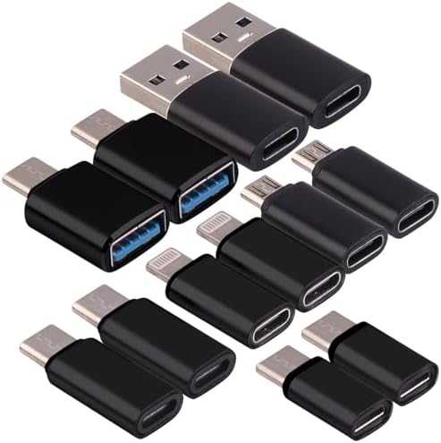 Callstel Adapterset: 12er-Set USB-Adapter-Sets, OTG-USB, Lightning, 60 ...
