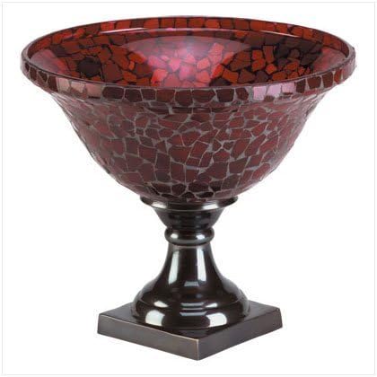Amazon.com: Red Glass Mosaic Bowl - Style 34162: Decorative Bowls: Home ...