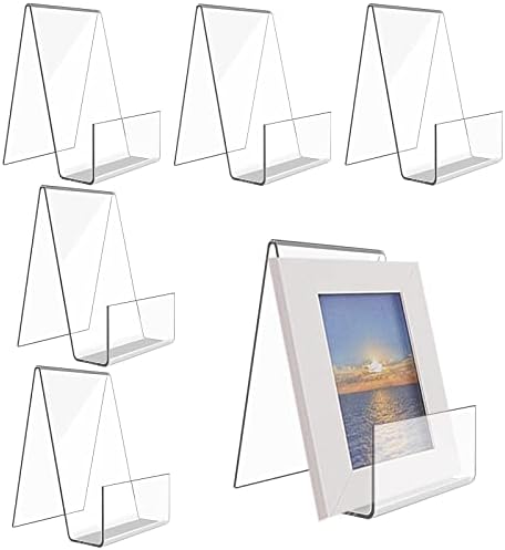 Dicunoy 10Pcs Acrylic Book Display Stand, 2-Size Clear Books Display ...