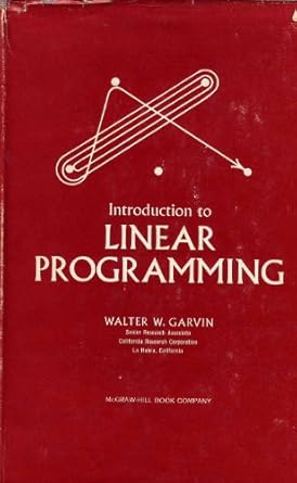 Introduction to Linear Programming: garvin, walter: 9780070229105 ...