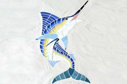 Ceramic Blue Marlin Mosaic - In Ground Swimming Pools - Amazon.com