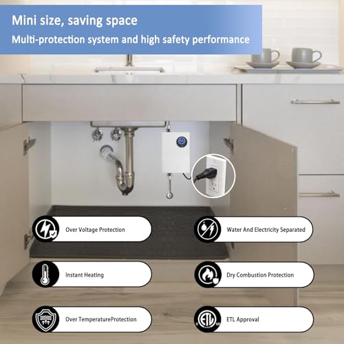 ECOTINYMACH 110V Tankless Water Heater Electric, 3000W Compact Water ...