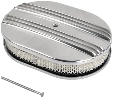 Amazon.com: TBAPFS 12" Air Cleaner Kit Polished Aluminum Oval Half ...